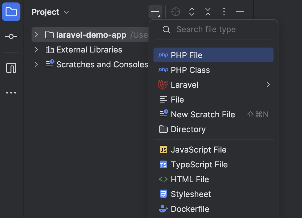 Add files and folders to projects | PhpStorm Documentation