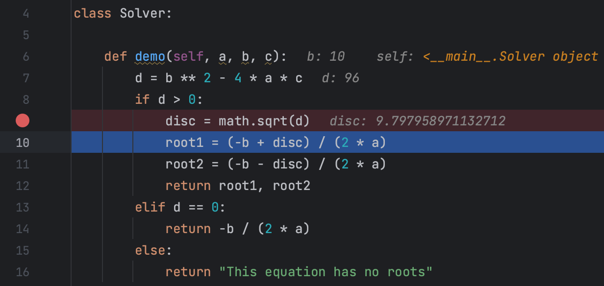 Part 1. Debugging Python Code | PyCharm Documentation