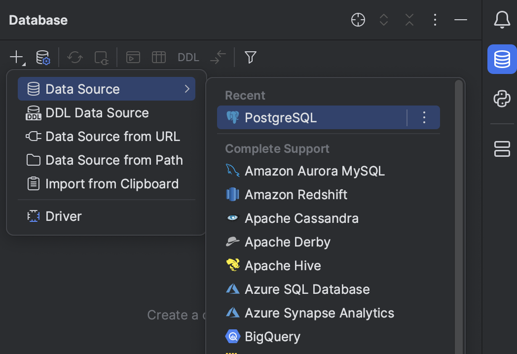Work with SQL cells | PyCharm Documentation