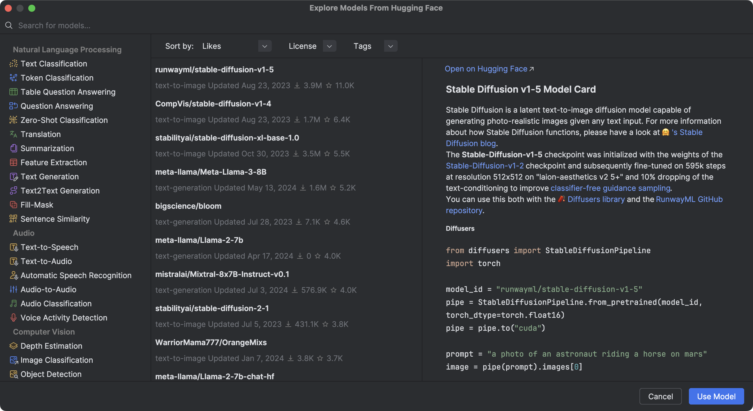 Hugging Face | PyCharm Documentation