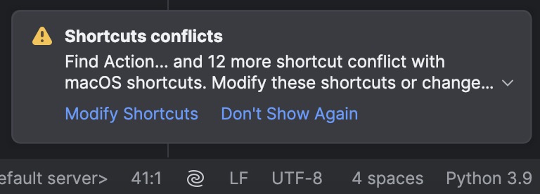 Configure keyboard shortcuts | PyCharm Documentation