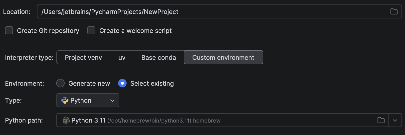 创建 Python 项目 | PyCharm 文档