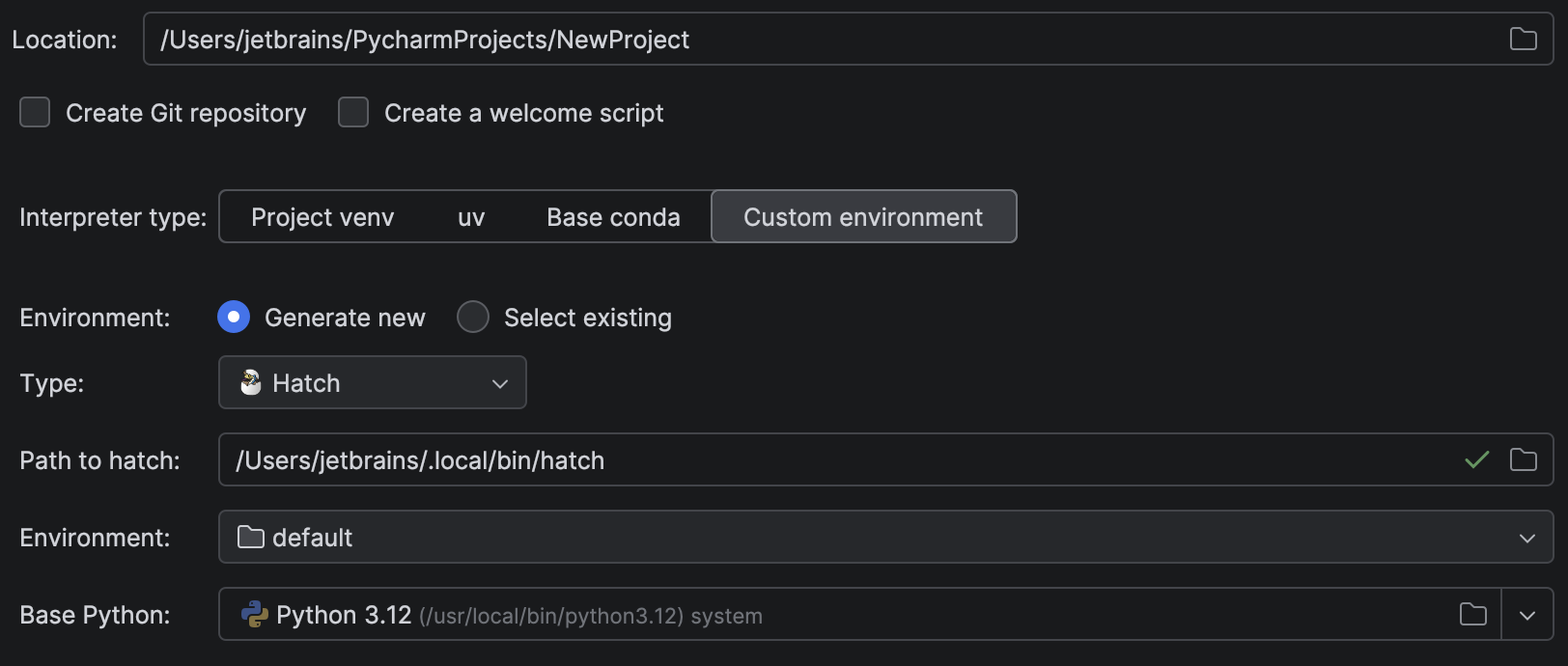 创建 Python 项目 | PyCharm 文档