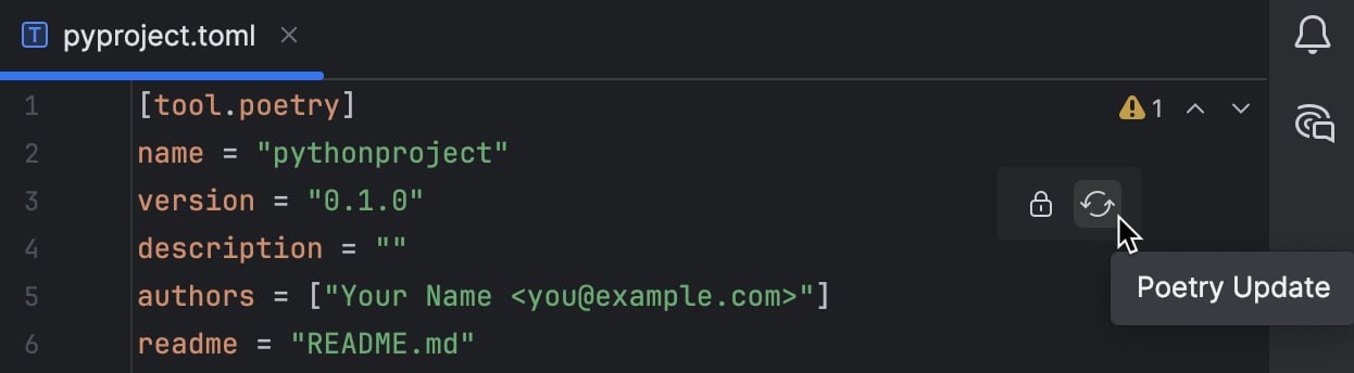 Use pyproject.toml | PyCharm Documentation