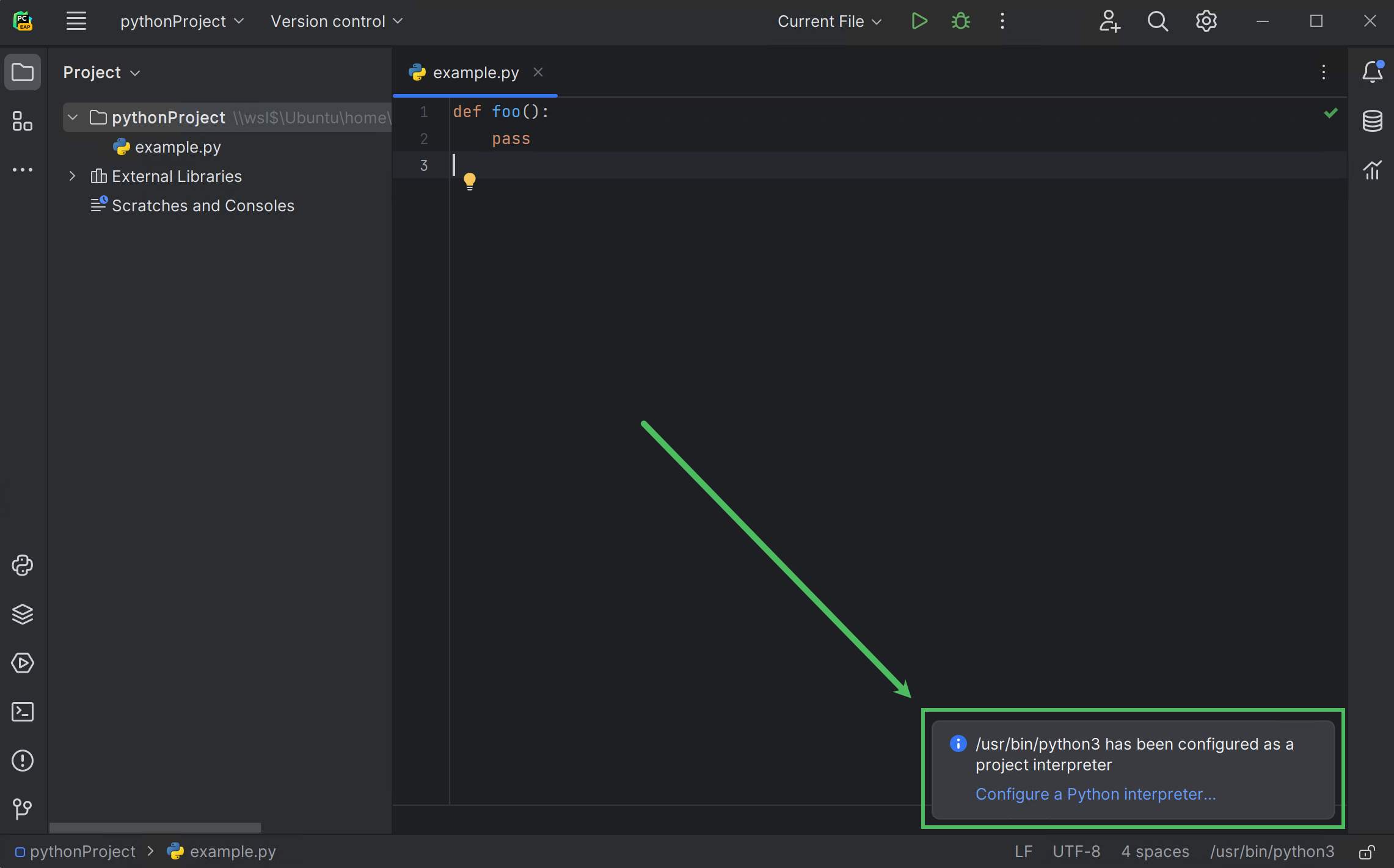 使用 WSL 配置解释器 | PyCharm 文档
