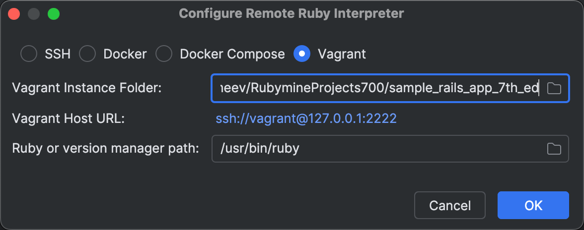 Configure a Ruby interpreter | RubyMine Documentation