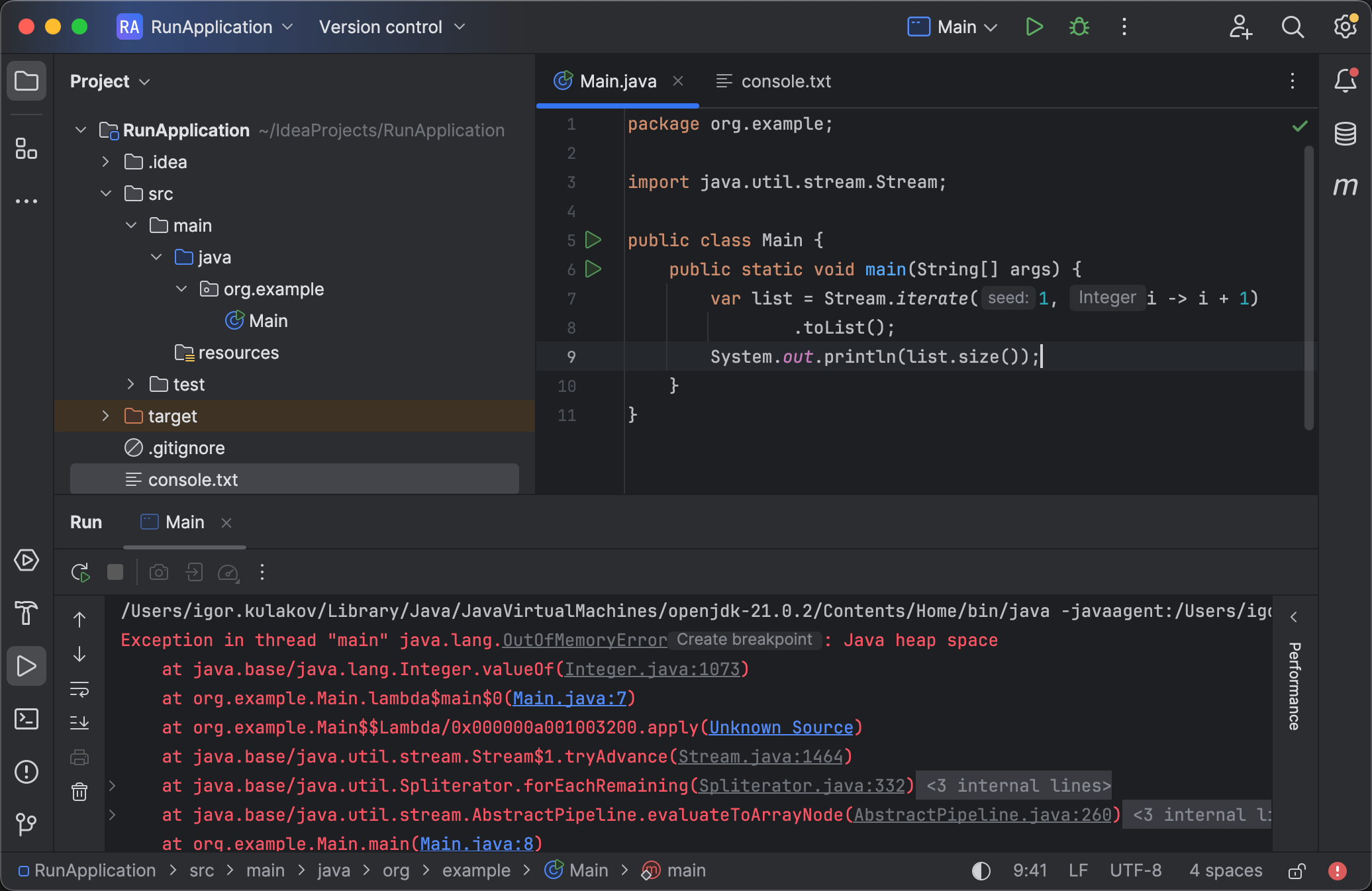 チュートリアル: Java アプリケーションの実行 | IntelliJ IDEA ドキュメント