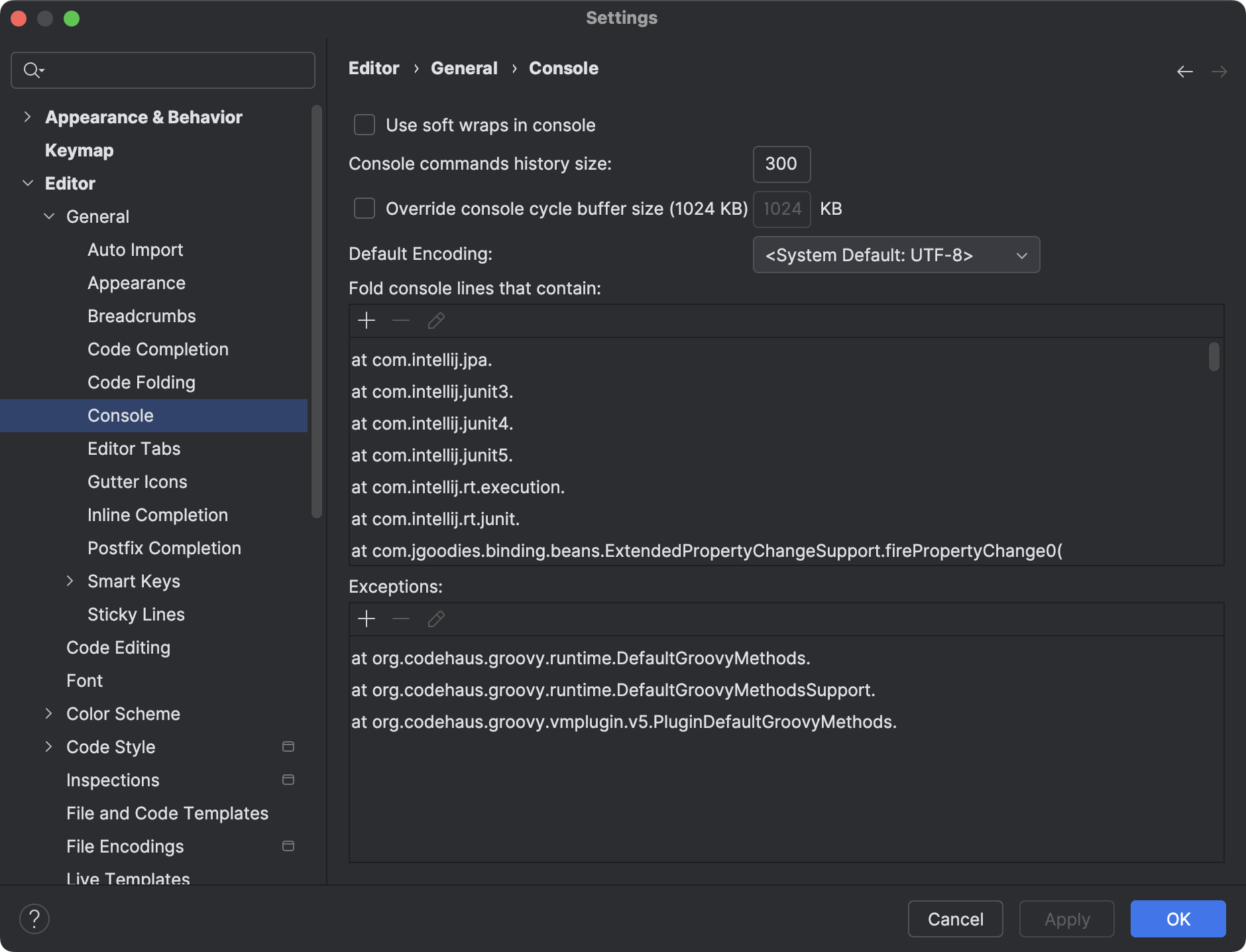 Console Intellij Idea Documentation