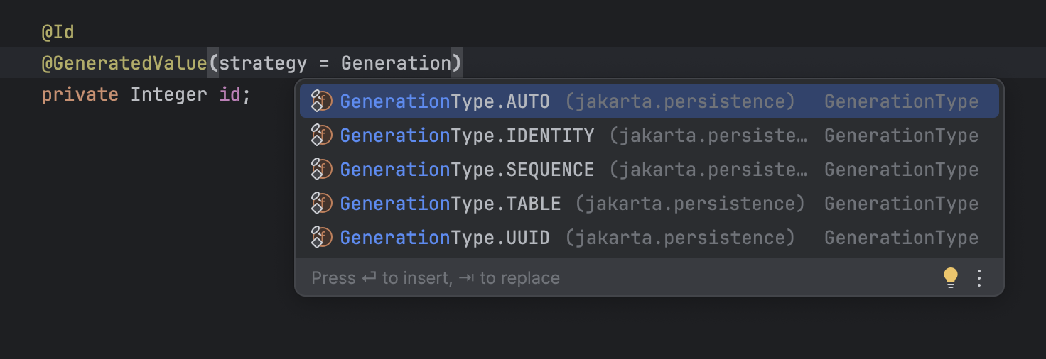 Advanced completion | IntelliJ IDEA Documentation
