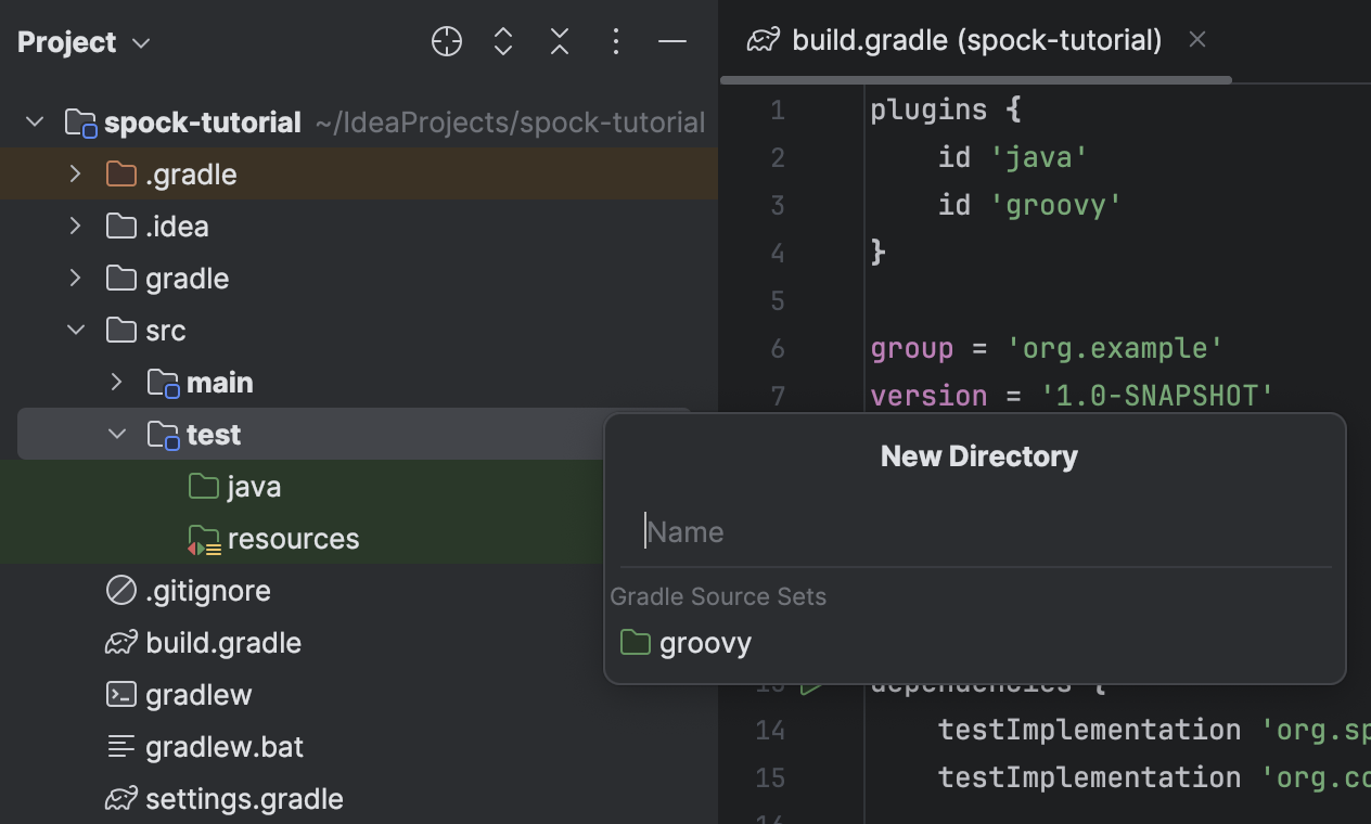 开始使用 Spock | IntelliJ IDEA 文档