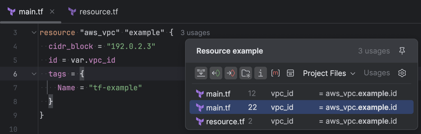Terraform | PyCharm Documentation