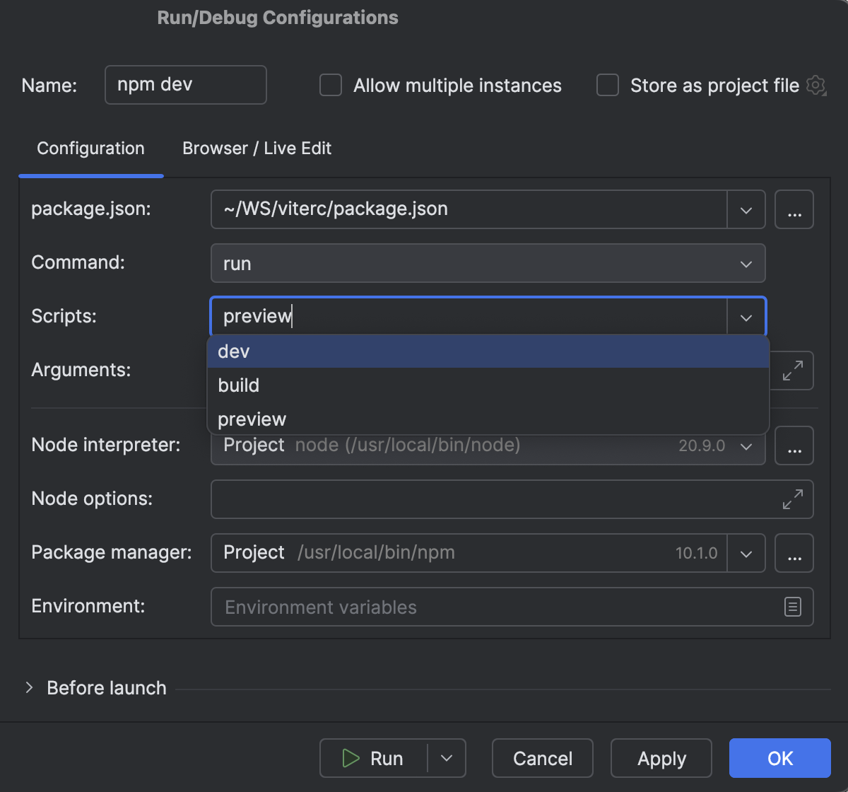 Vite | WebStorm Documentation