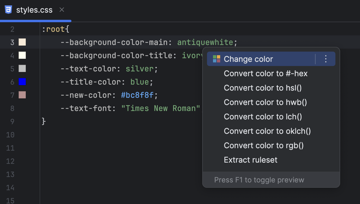 样式表 | IntelliJ IDEA 文档