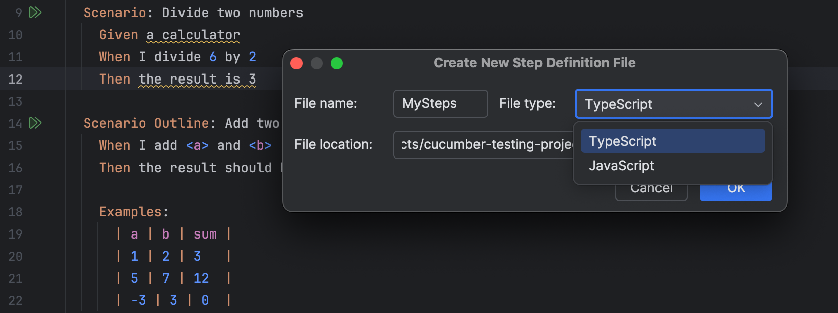 Cucumber.js | IntelliJ IDEA Documentation