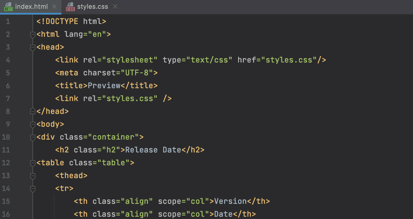 HTML | WebStorm 文档