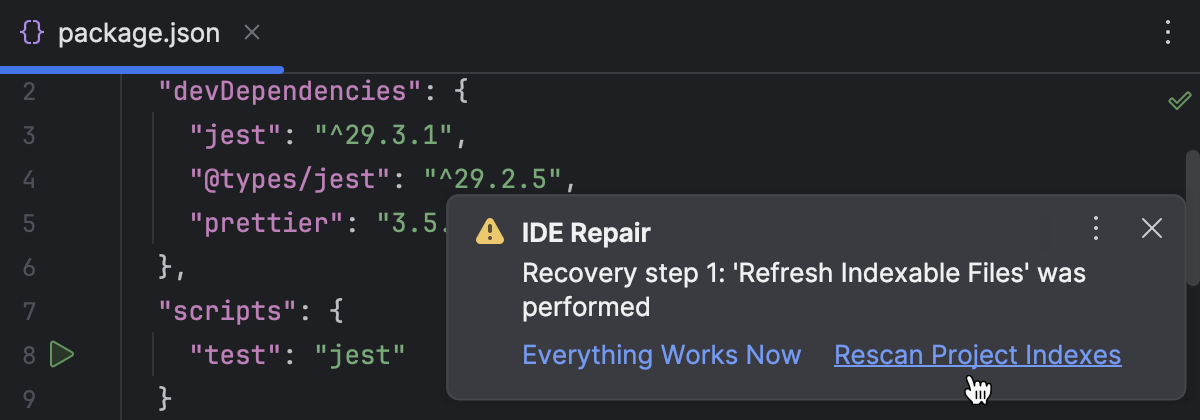 修复 IDE | WebStorm 文档