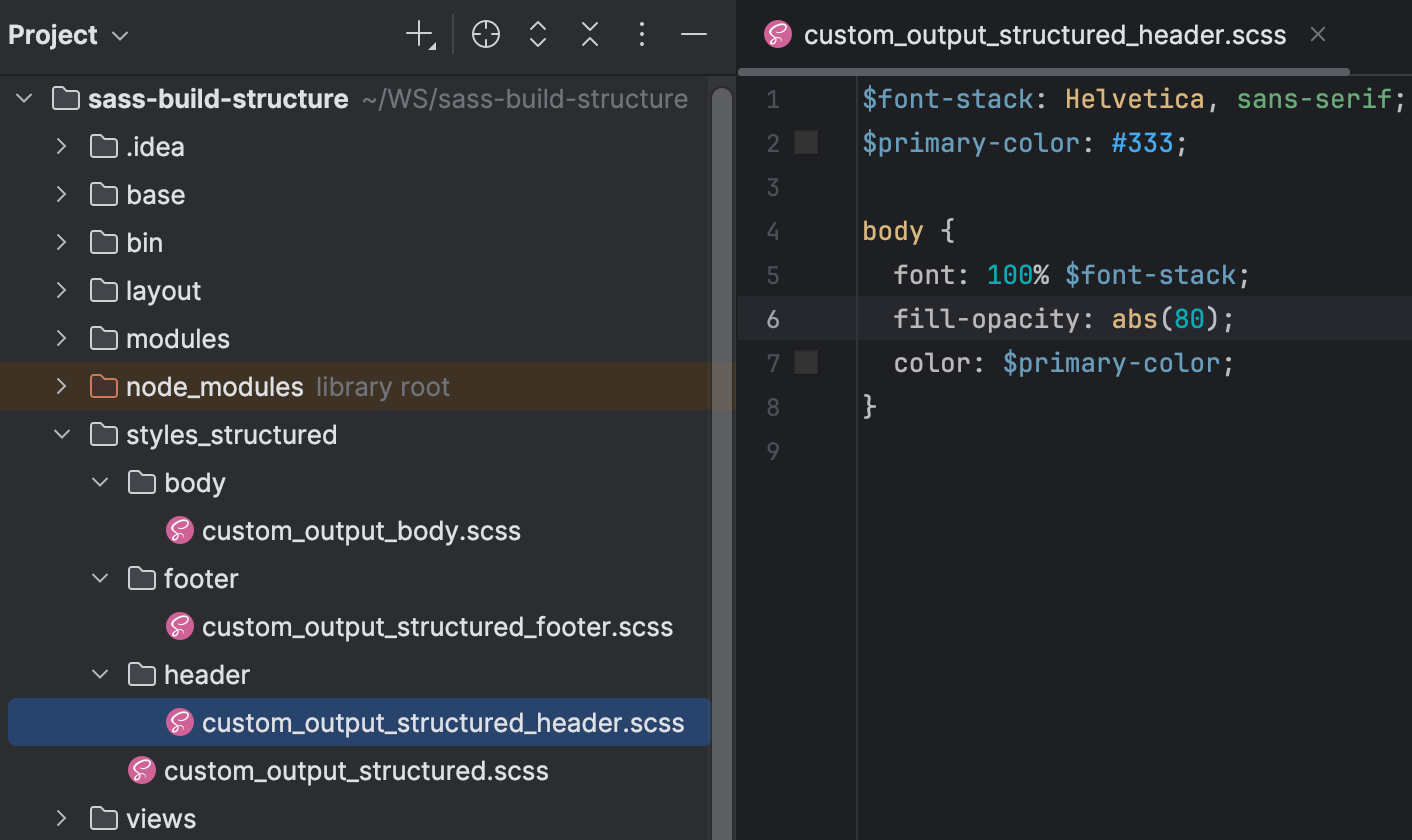 Sass, SCSS, and Less | IntelliJ IDEA Documentation