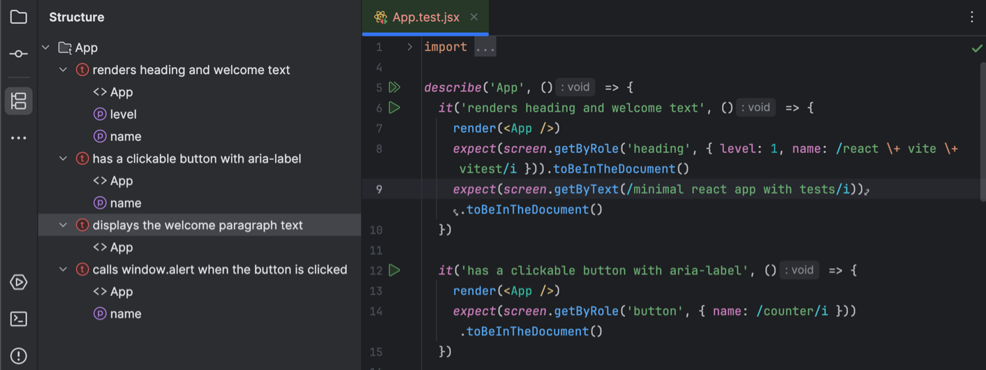 Testing JavaScript | IntelliJ IDEA Documentation