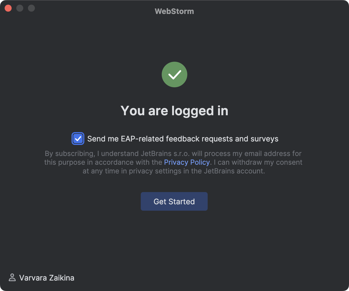 注册 WebStorm | WebStorm 文档