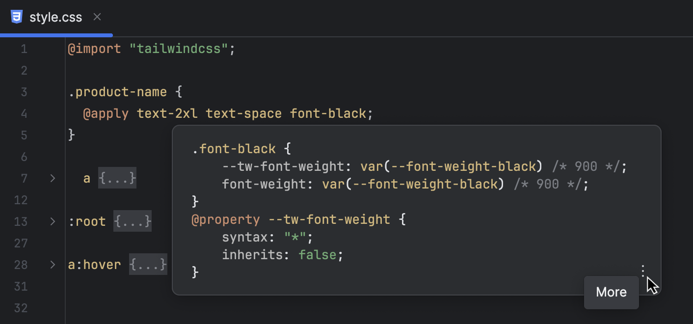 Tailwind CSS | PhpStorm Documentation