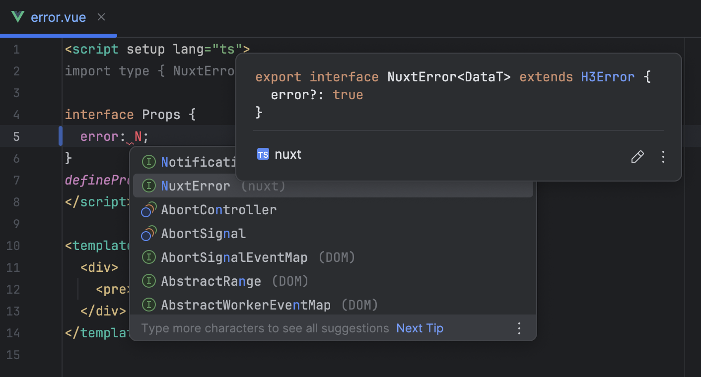 Nuxt | PyCharm Documentation