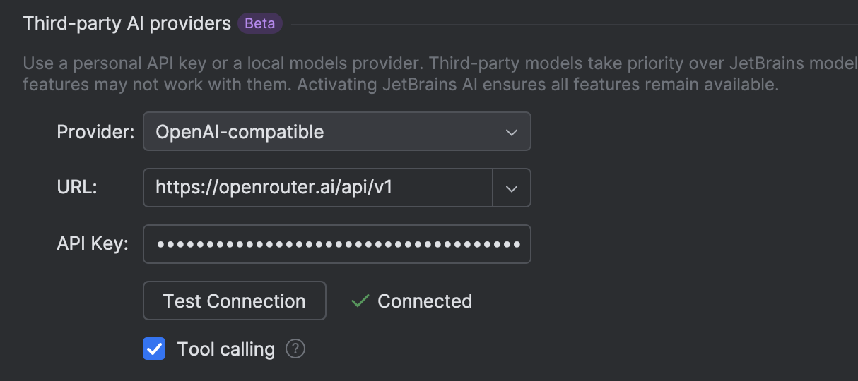 Use third-party and local models | AI Assistant Documentation