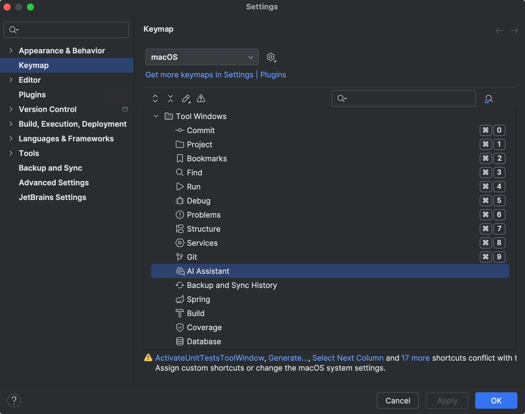Keyboard shortcuts | AI Assistant Documentation