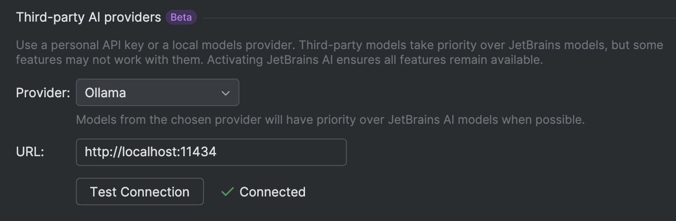 Supported models | AI Assistant Documentation