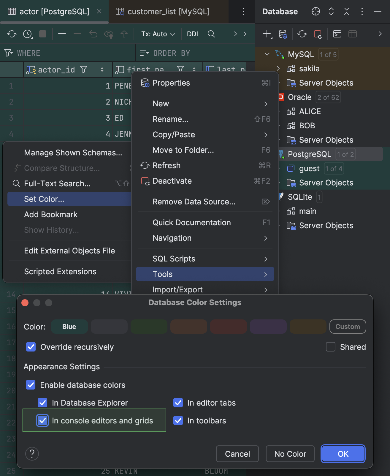 Database tool window | IntelliJ IDEA Documentation