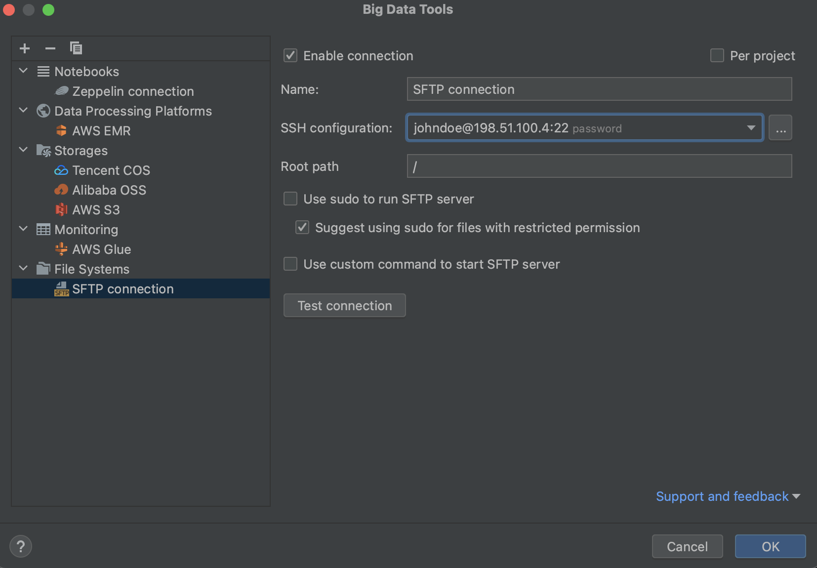SFTP | IntelliJ IDEA Documentation