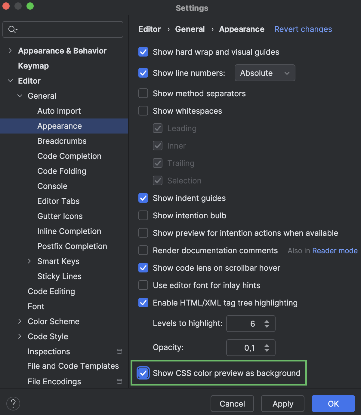 CSS | PyCharm 文档