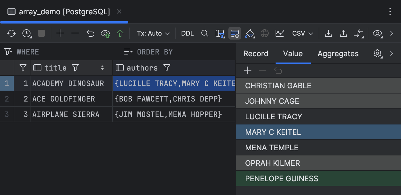 View data | PyCharm Documentation
