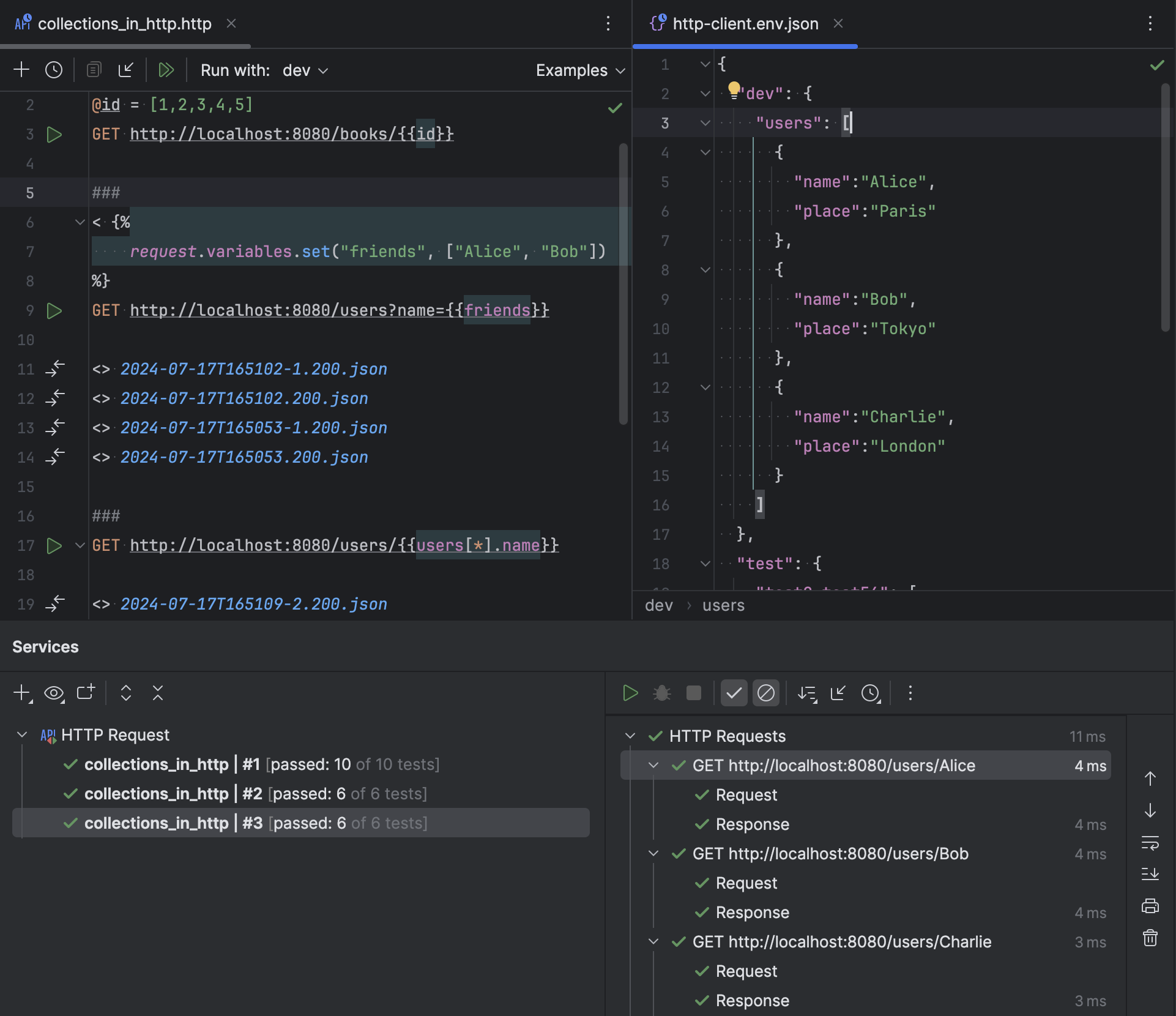 HTTP Client variables | IntelliJ IDEA Documentation