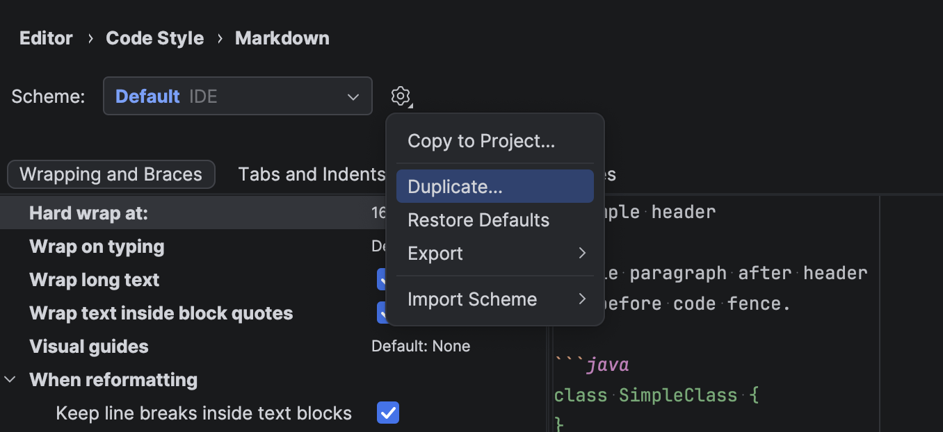 Configuring code style | PyCharm Documentation