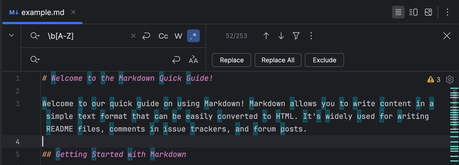 Find and replace text using regular expressions | IntelliJ IDEA ...