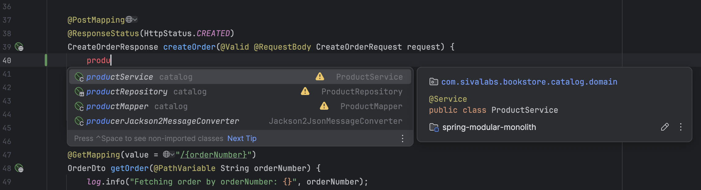 Spring Modulith | IntelliJ IDEA Documentation