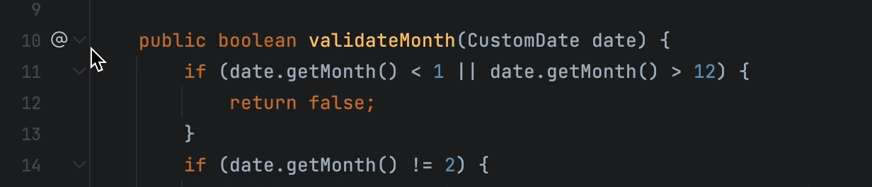 Editor gutter | IntelliJ IDEA Documentation
