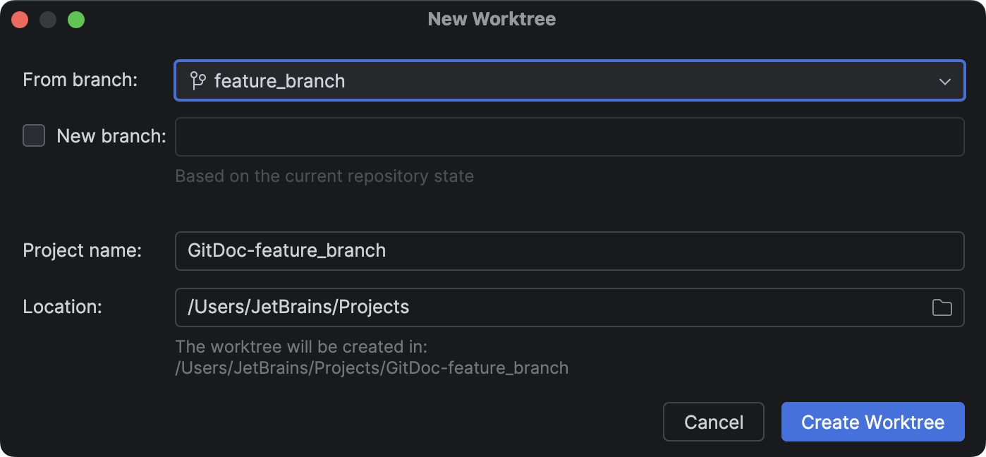 Use Git worktrees | IntelliJ IDEA Documentation