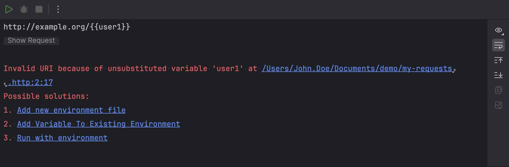 HTTP Client variables | IntelliJ IDEA Documentation