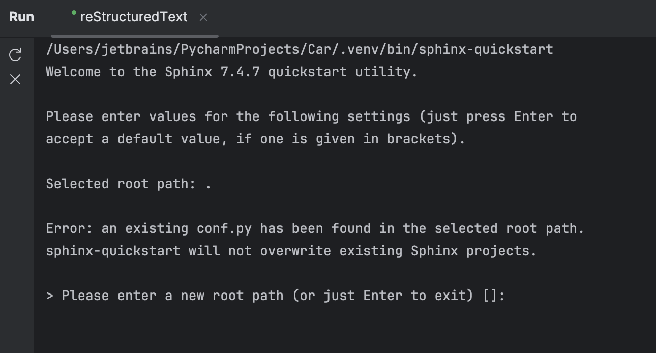 生成参考文档 | PyCharm 文档