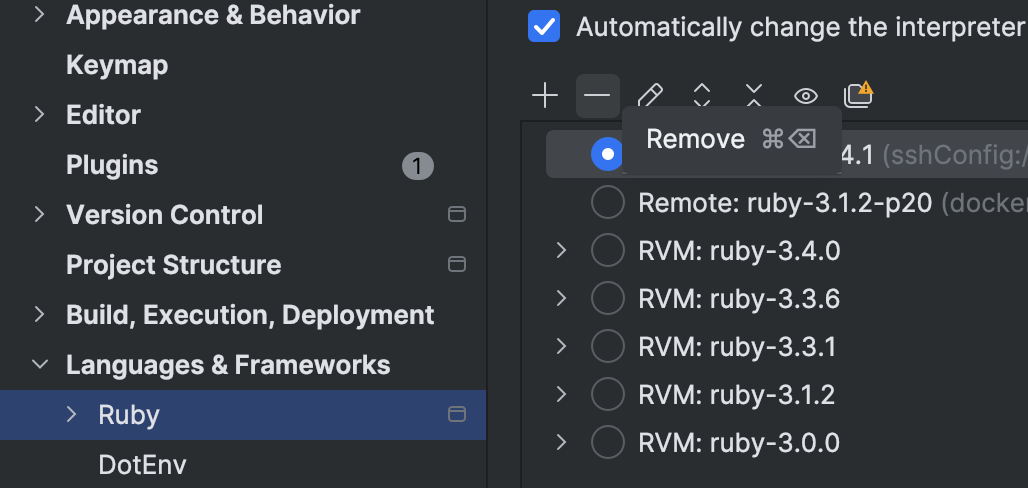 Configure a Ruby interpreter | RubyMine Documentation