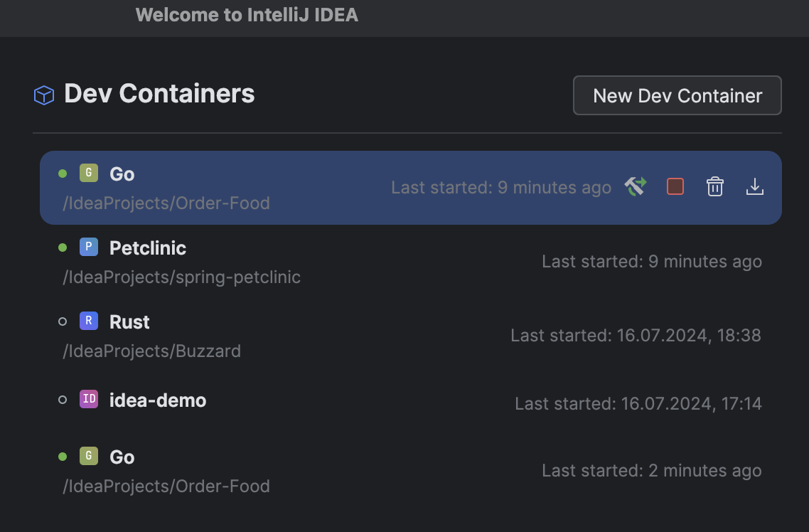 Start Dev Container inside IDE | IntelliJ IDEA Documentation