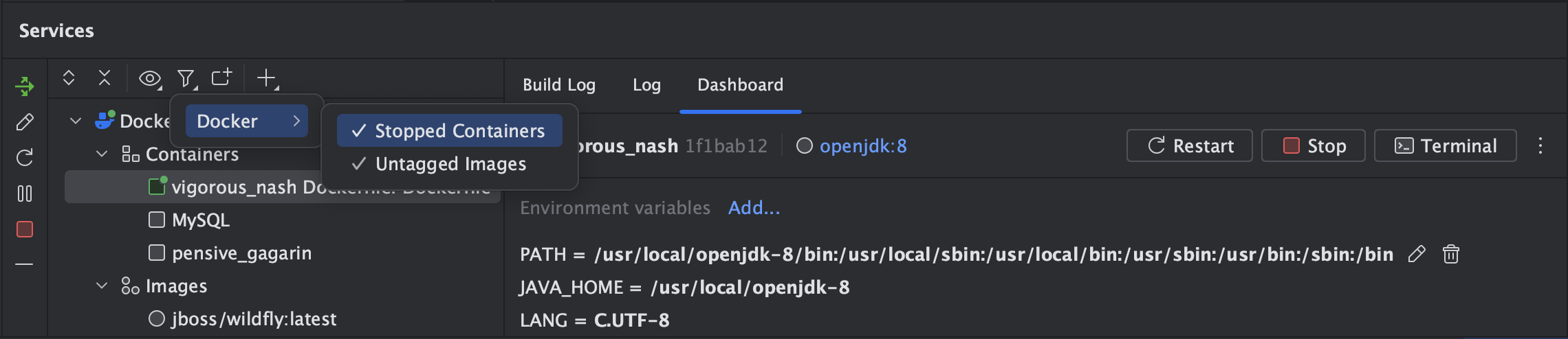 Docker containers | IntelliJ IDEA Documentation