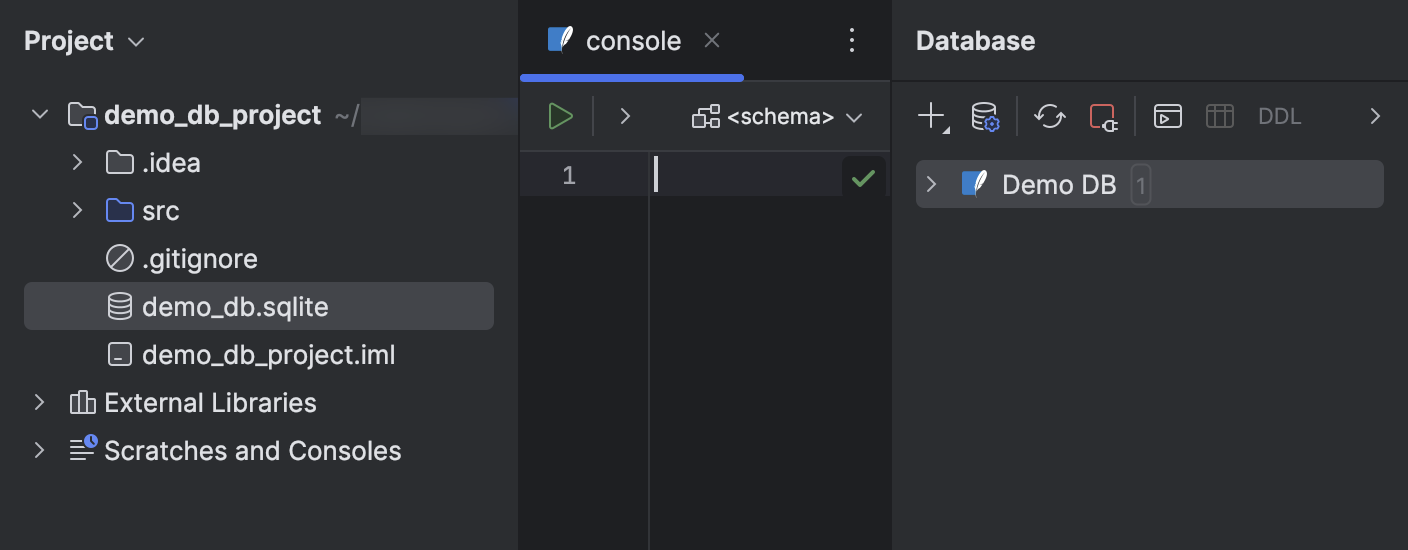 Quick start with database functionality | PyCharm Documentation