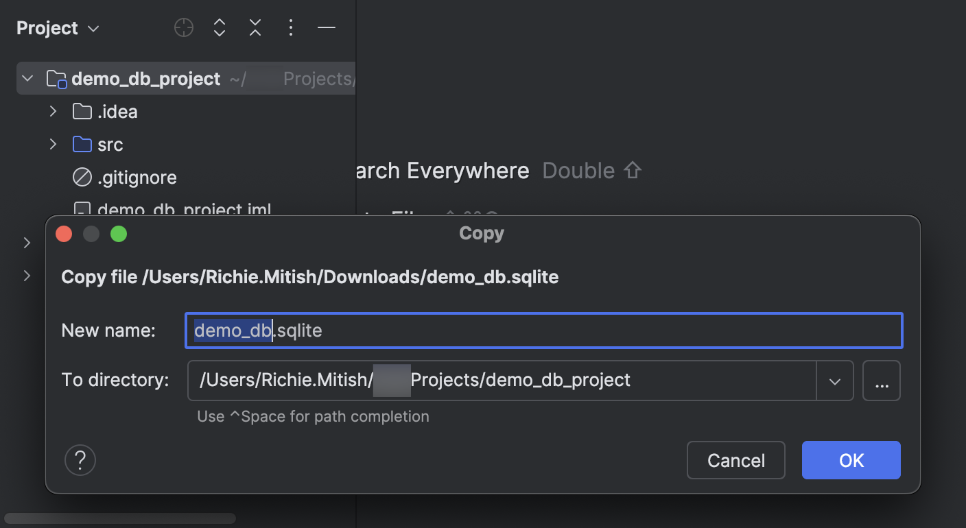Quick start with database functionality | PyCharm Documentation