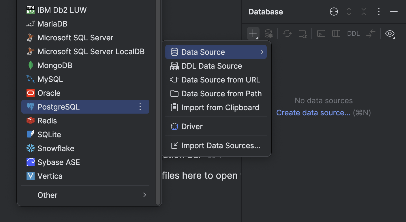 Quick start with database functionality | PyCharm Documentation