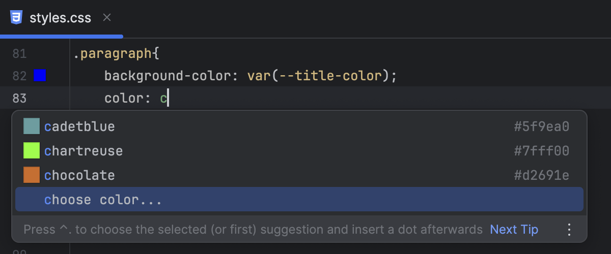 CSS | PyCharm 文档