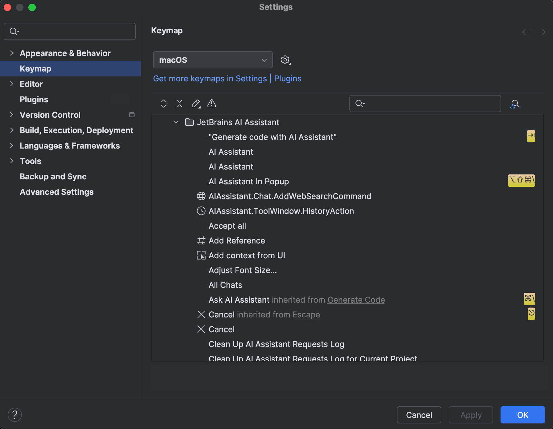 AI keyboard shortcuts | AI Assistant Documentation