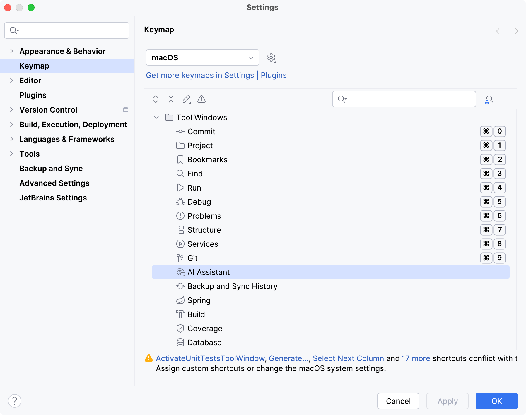 AI keyboard shortcuts | AI Assistant Documentation
