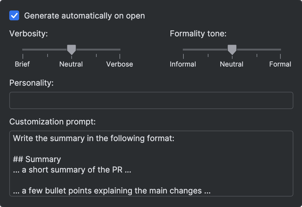 AI in VCS integration | AI Assistant Documentation